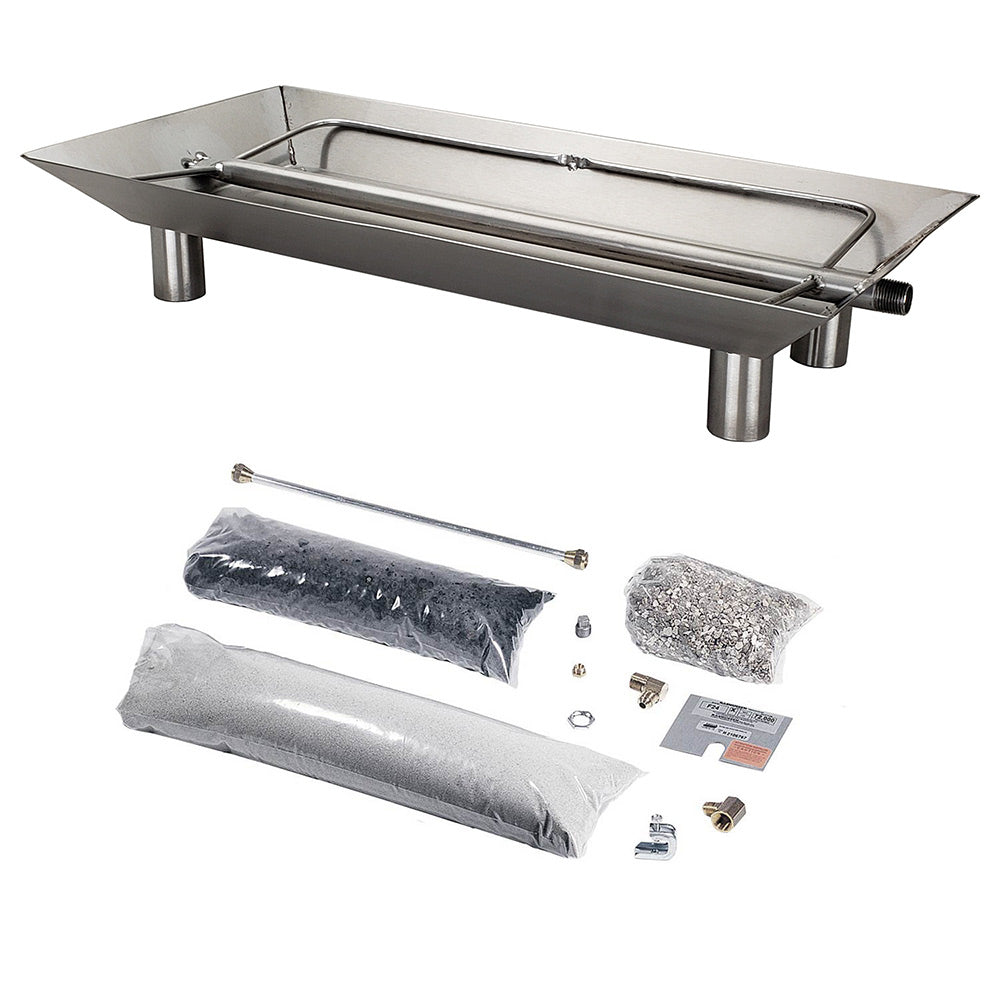 Rasmussen CS Custom Pan Vented Fireplace Burner Kit with Round Legs ...