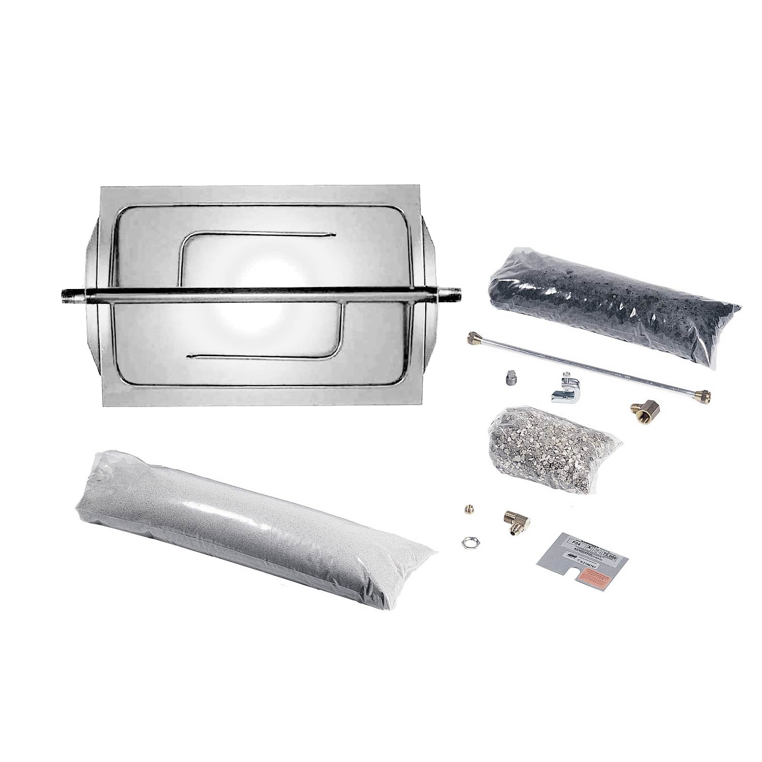 Rasmussen DF-SS Custom Embers Stainless Steel Fireplace Burner Kit ...