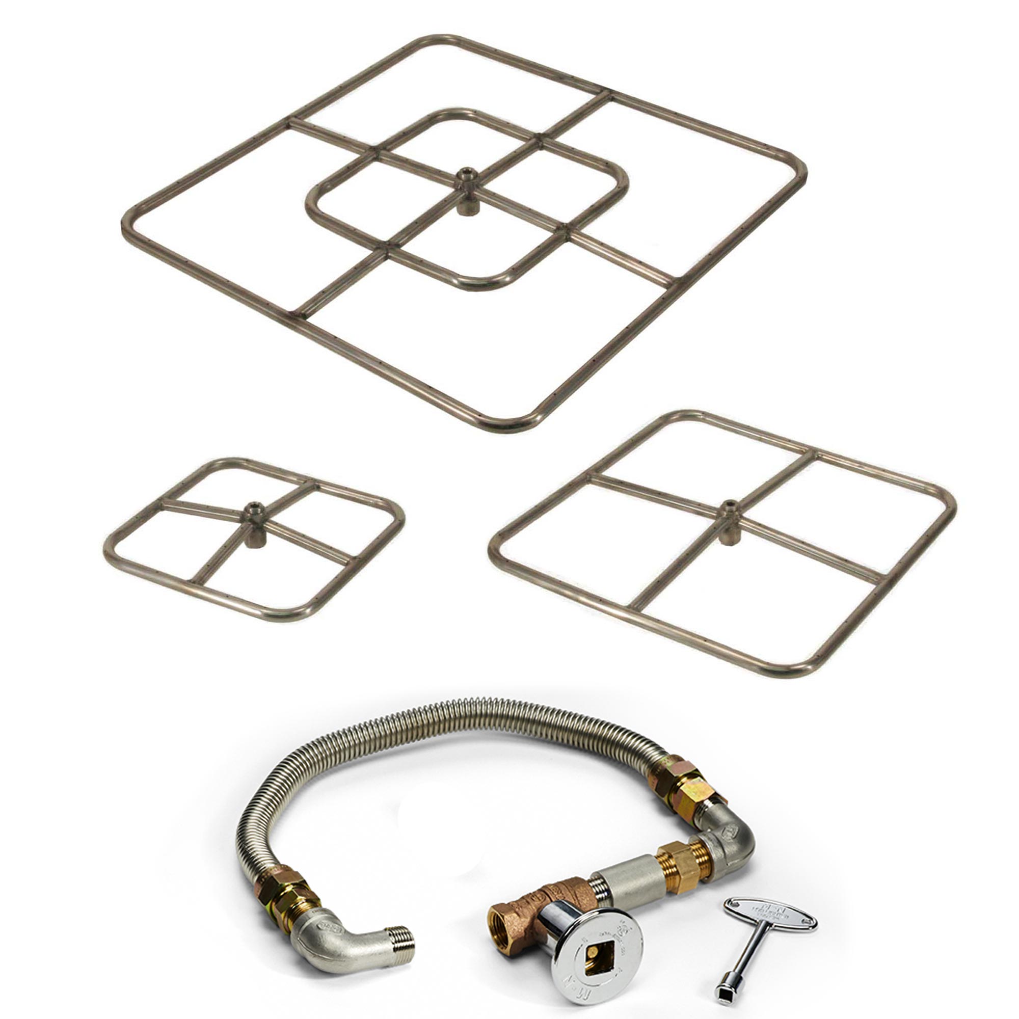 HPC Fire FPS Square Match Light Gas Fire Pit Kit – Firepits Direct