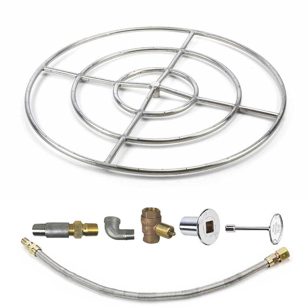 Spotix Round HPC Match Lit Fire Pit Burner Kits – Firepits Direct