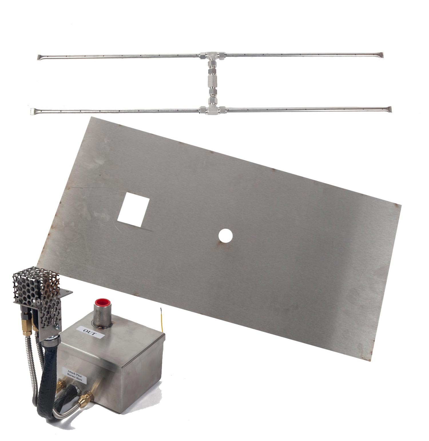 Fire by Design Gas Fire Pit Burner Kit with Linear Flat Pan – Firepits ...