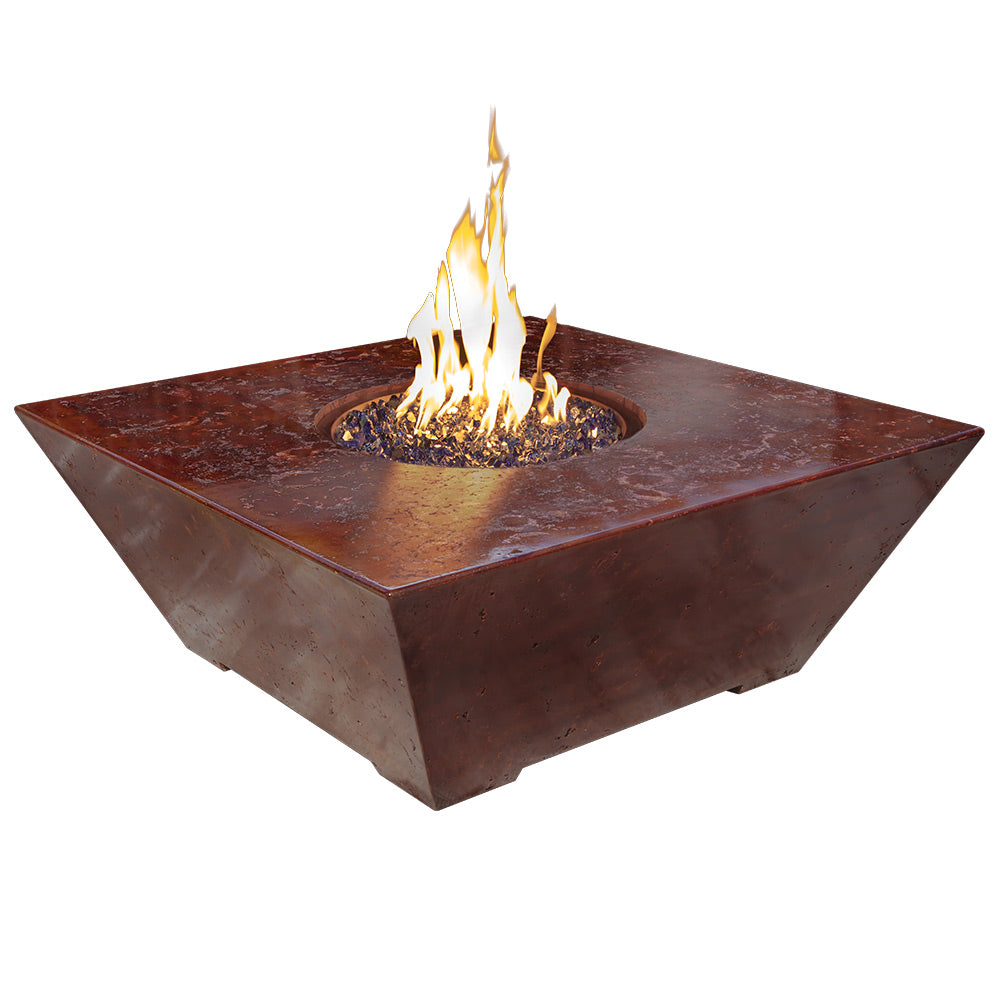 Fire by Design MGOSQFP4818 Square Oblique 48-Inch GFRC Fire Pit Table ...