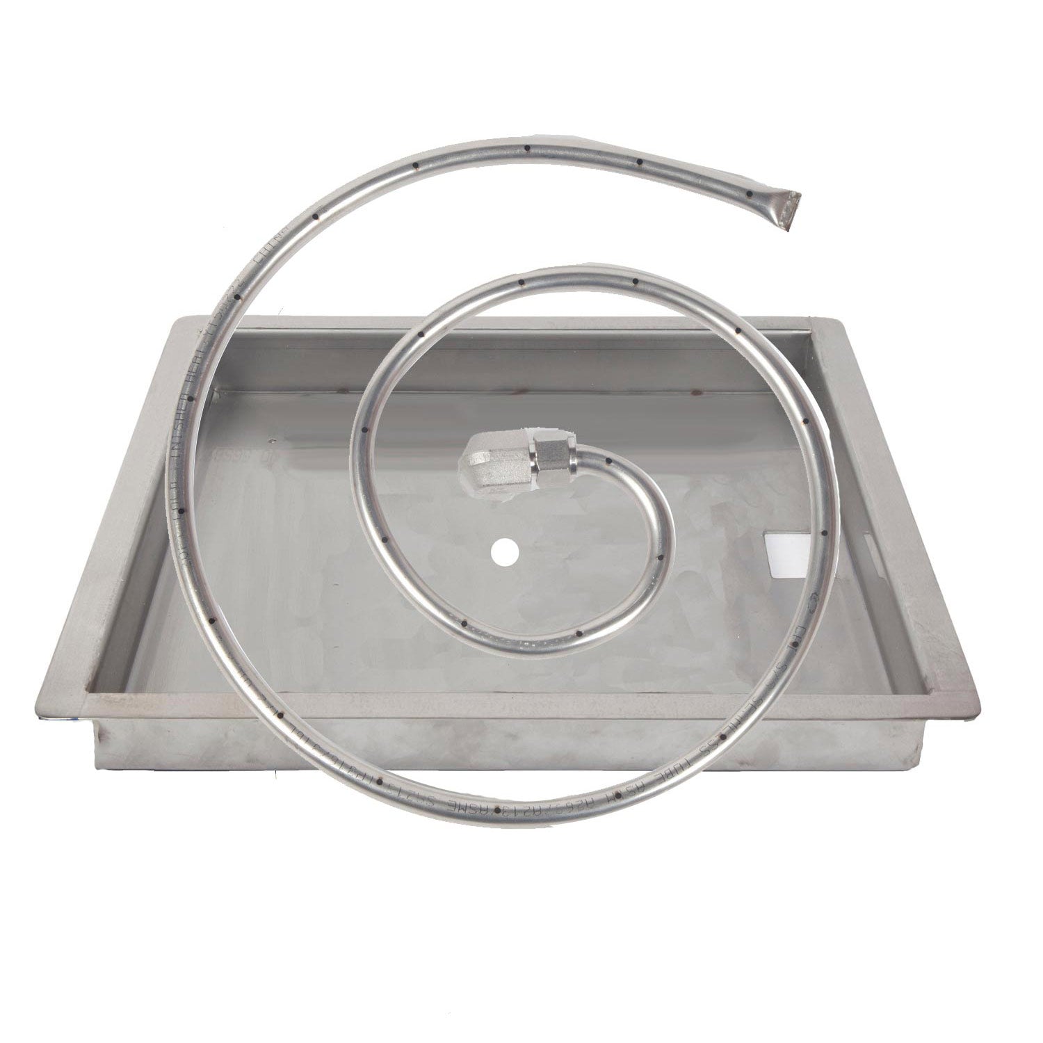 Fire by Design Square Match Light Gas Fire Pit Burner Kit with Square ...
