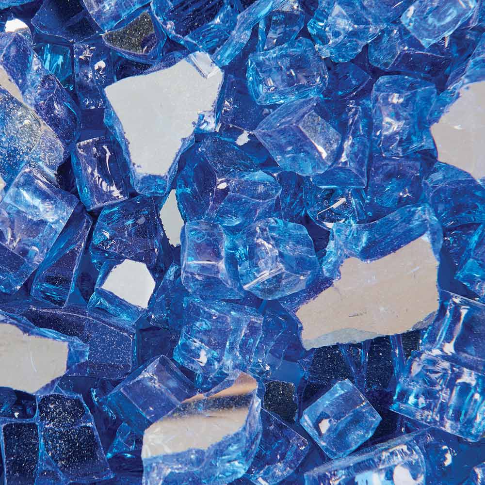Grand Effects FGSRRB Reflective 1/4" Royal Blue Fire Glass – Firepits ...