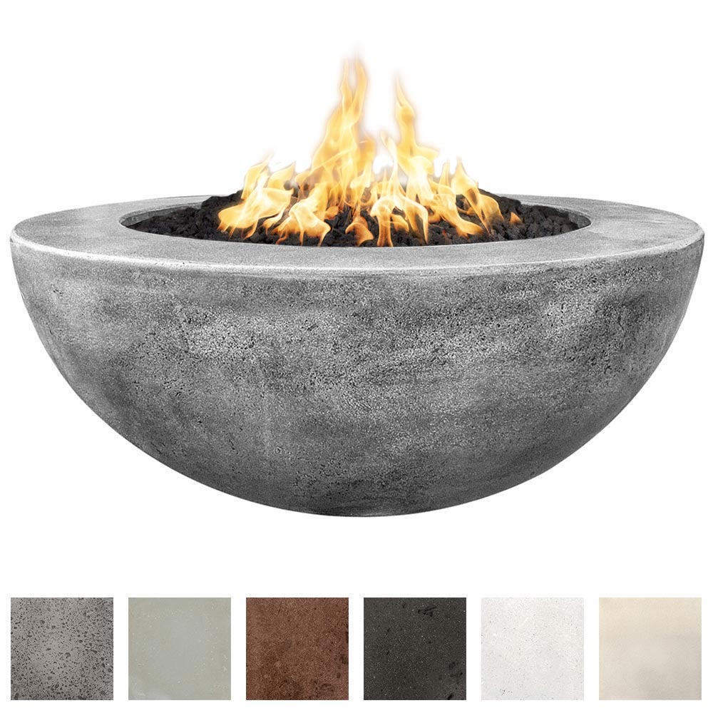 Prism Hardscapes PH-426 Moderno 5 Concrete Gas Fire Pit, 36-Inch ...