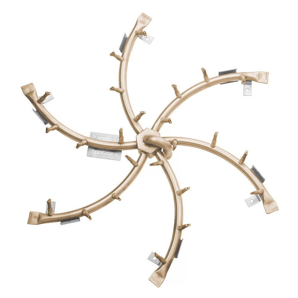 The Outdoor Plus Brass Bullet Triple S Gas Fire Pit Burner – Firepits ...