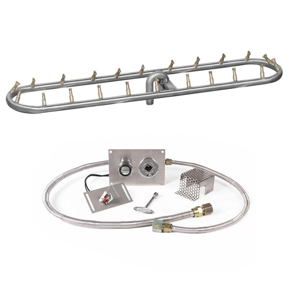 The Outdoor Plus Stainless Steel Racetrack Bullet Spark Ignition Gas ...
