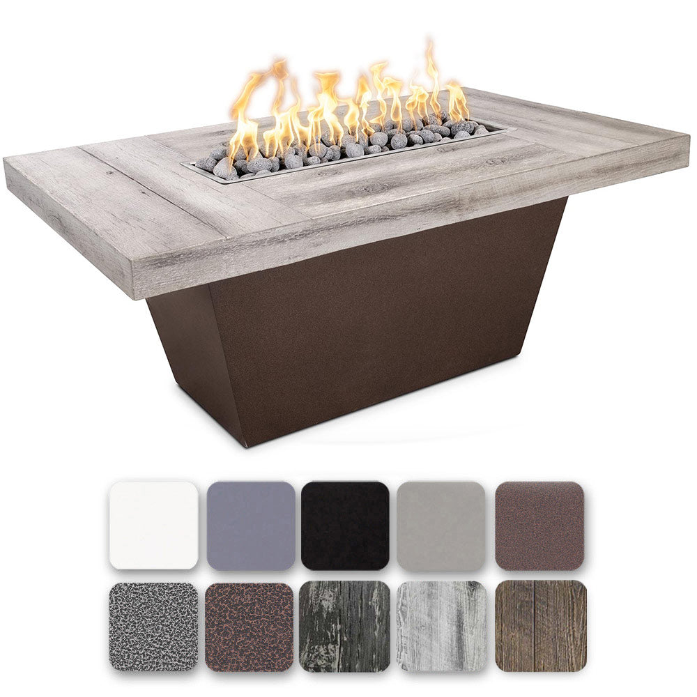 TOP Fires by The Outdoor Plus Tacoma 48-Inch Linear Wood Grain Concrete ...