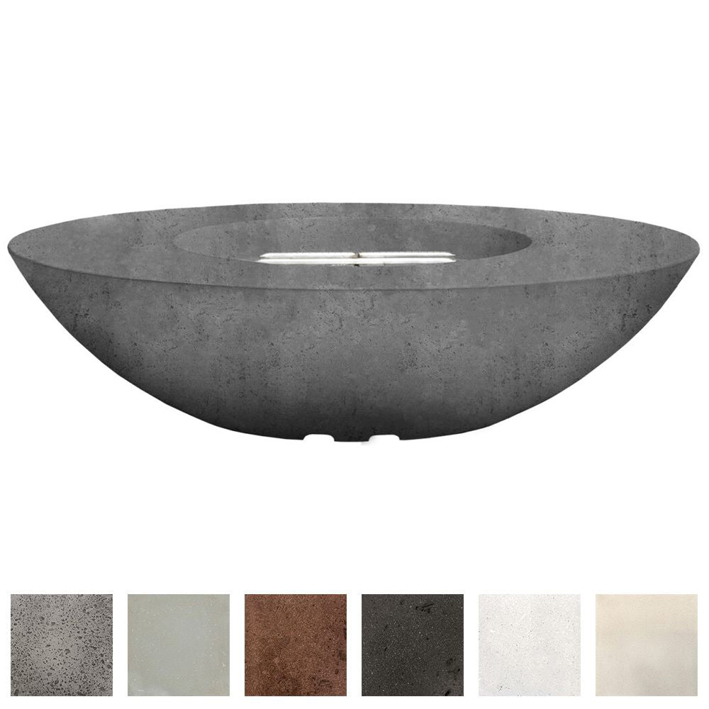 Prism Hardscapes Ovale 60 Concrete Gas Fire Pit, 36x60-Inch – Firepits ...