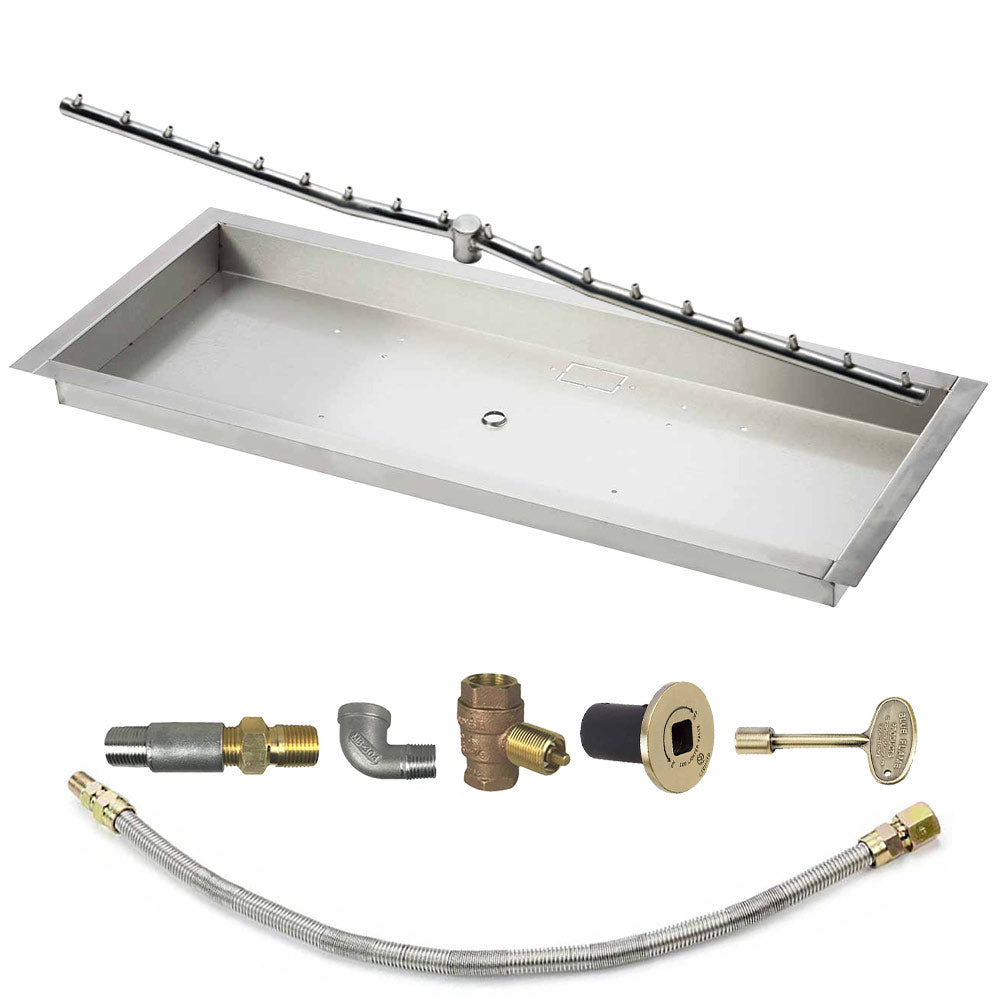 Spotix Linear HPC Match Lit Fire Pit Linear Trough Torpedo Burner Kits ...