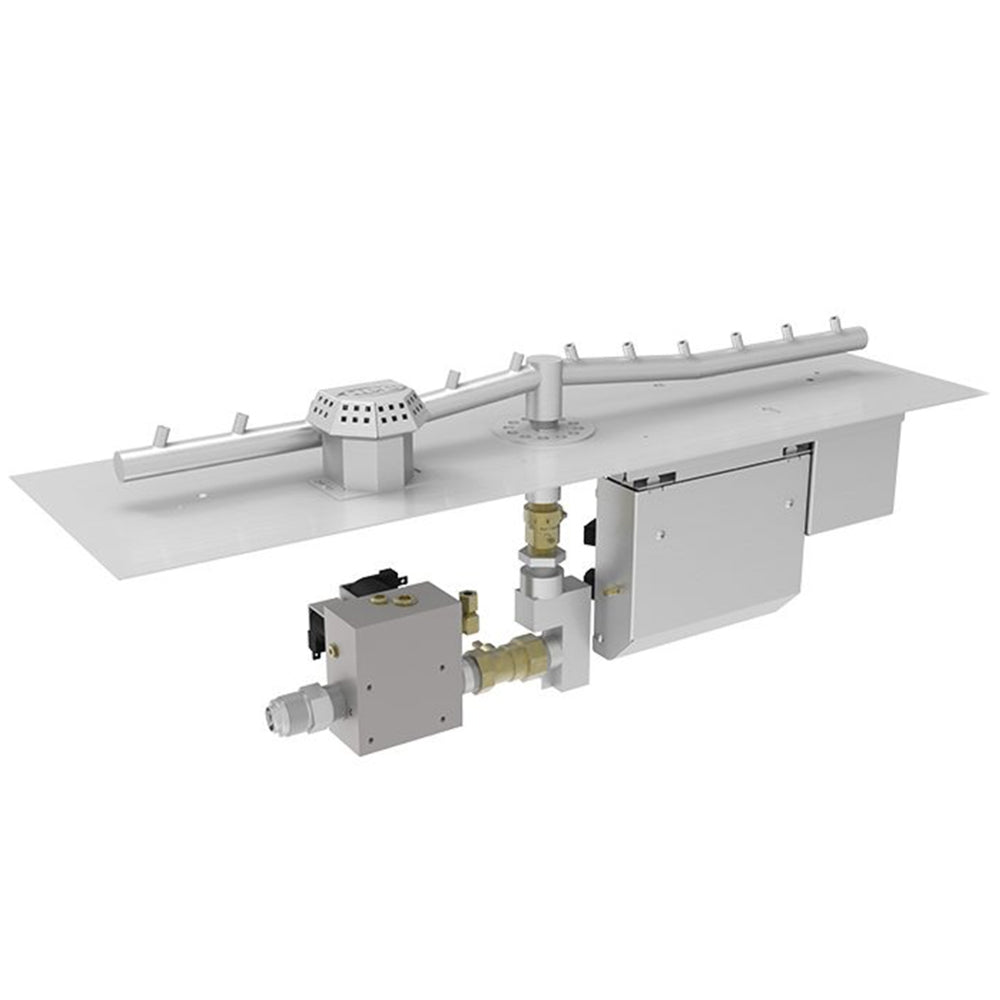 HPC Fire Linear Electronic Ignition Fire Pit Kit with Flat Pan and ...