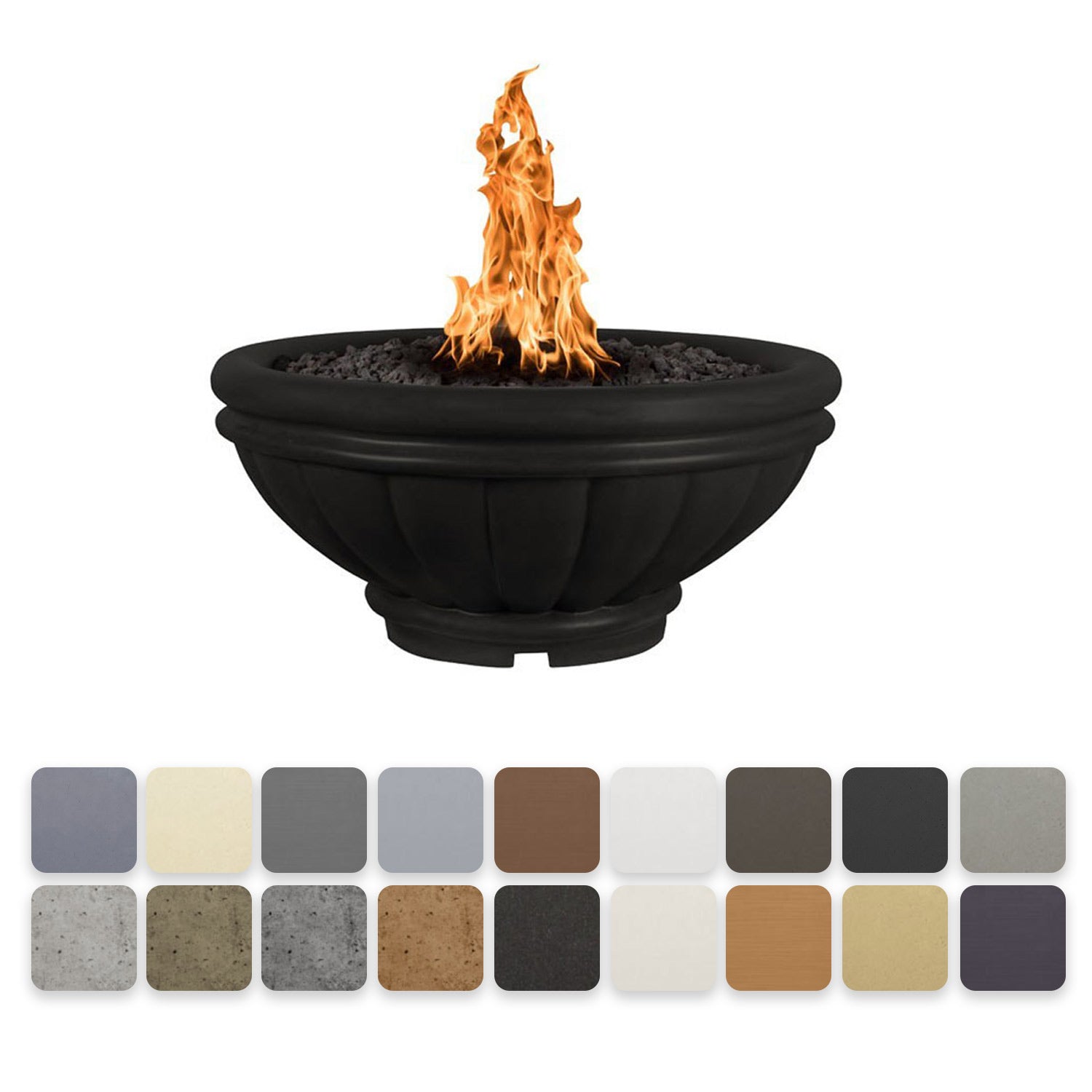TOP Fires by The Outdoor Plus Roma Round Concrete Gas Fire Bowl ...